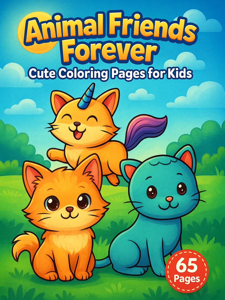 Animal Friends Forever – 65 Cute Coloring Pages for Kids | Smartkidsprints