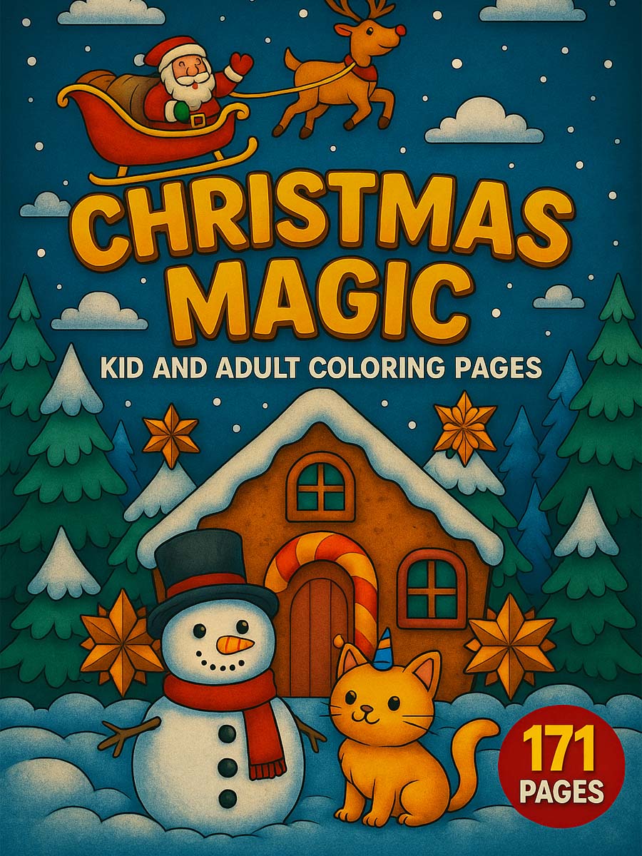 Christmas Magic – 171 Holiday-Themed Coloring Pages | Smartkidsprints