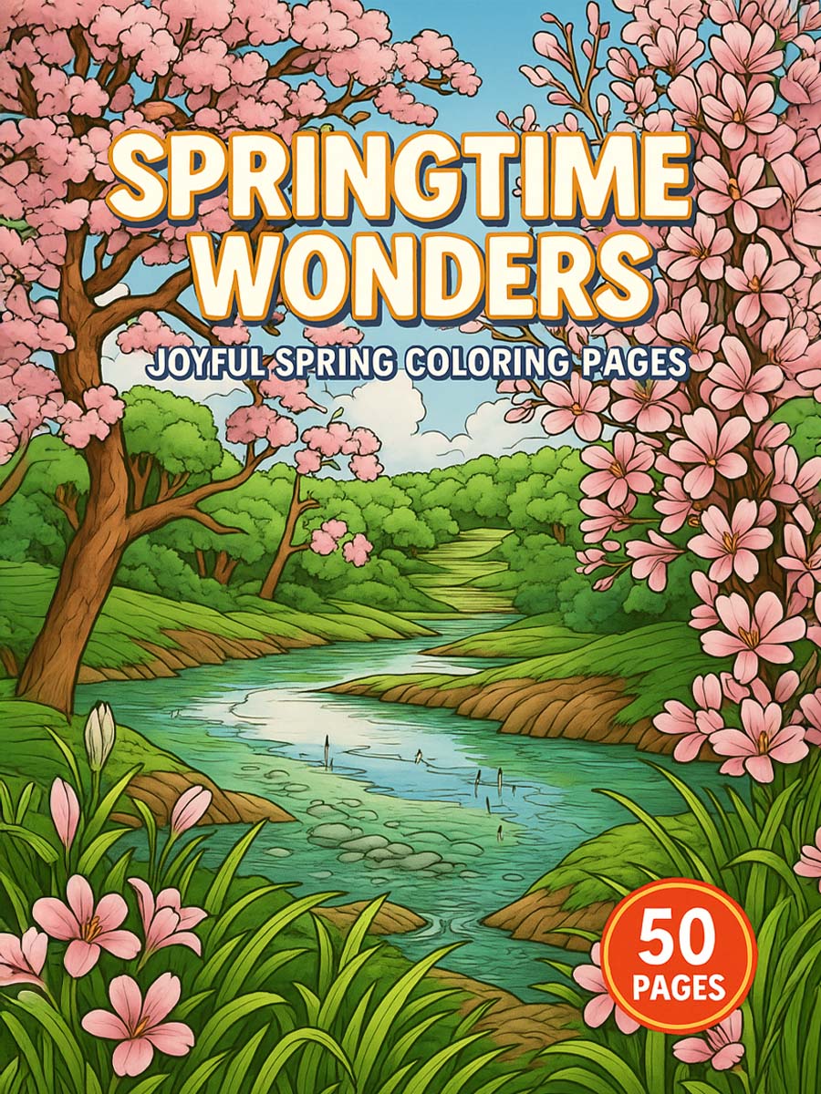 Springtime Wonders – 50 Joyful Coloring Pages | Smartkidsprints